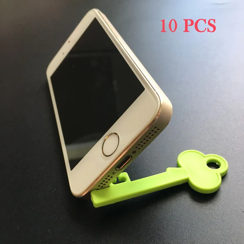 10pcs/lot Cute Key Design Multi function Dust Plug Mobile Phone Holders ...