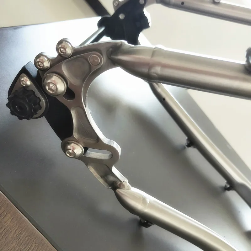 Лучшее качество! PYTITANS титана Fat велосипедная рама 2" 197 ступица ...