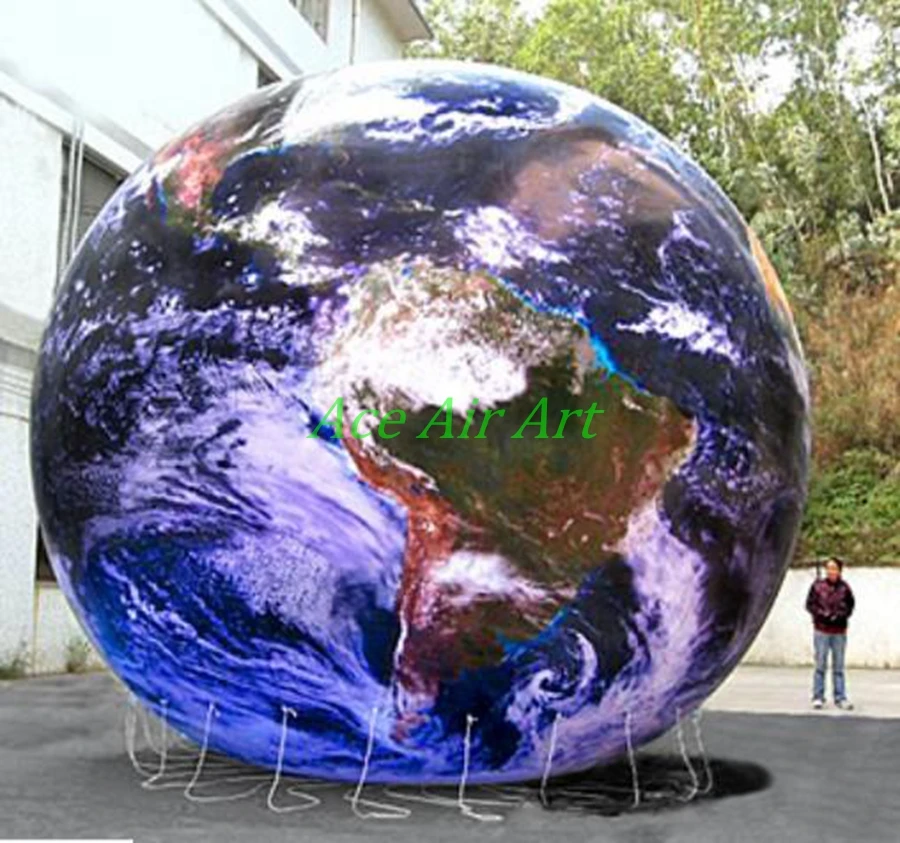 3.5 Meter Diameters Giant Inflatable Earth Replica For Scientific ...