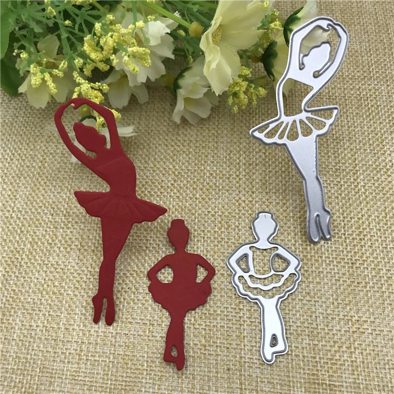 2pcs Dancing Girls Metal Cutting Dies Stencil Scrapbooking Photo Album ...