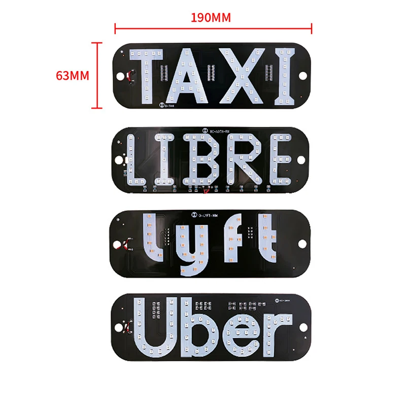 Cigarette lighter Adapter Taxi Uber Lyft Led Panel Light Car Driver ...