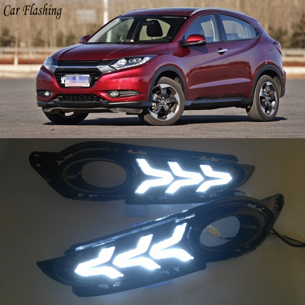 2PCS For Honda HRV HR V Vezel 2014 2015 2016 2017 2018 DRL Driving ...