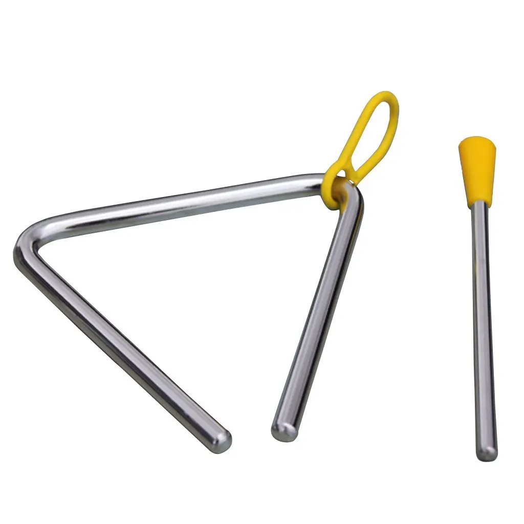 SALES 5xChildren's Toy Percussion Musical Instruments Alloy Triangle 3. ...