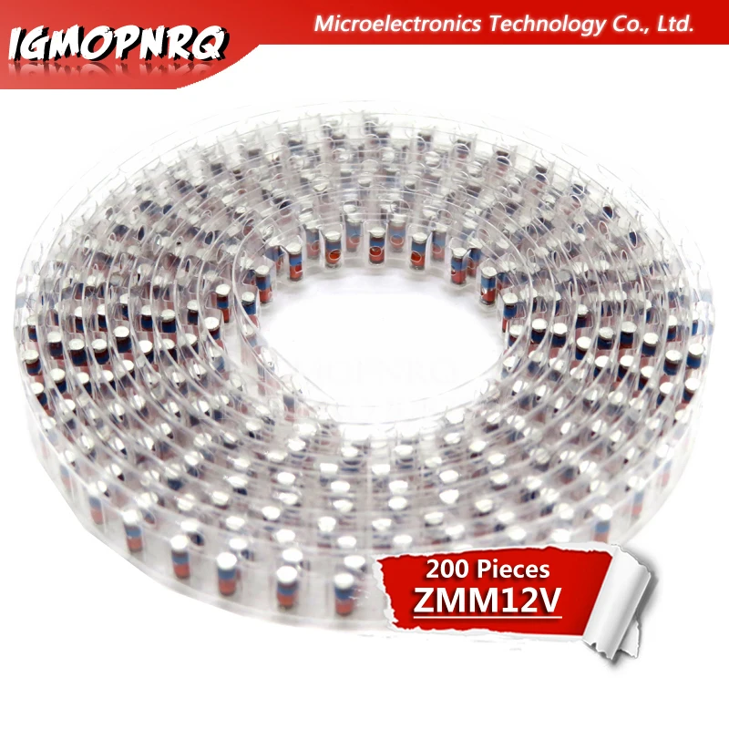 200PCS ZMM 12V LL34 SMD Zener diode package 1/2W 0.5w Chip Zener diode ...