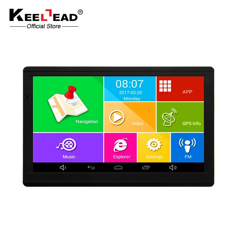 KEELEAD android araba gps navigasyon 7 inç wifi gps navigator tablet ...