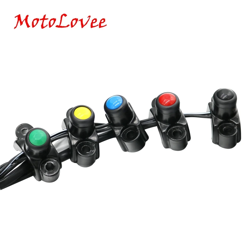 MotoLovee Universal Motorcycle Switches Aluminum Handlebar Mount ...