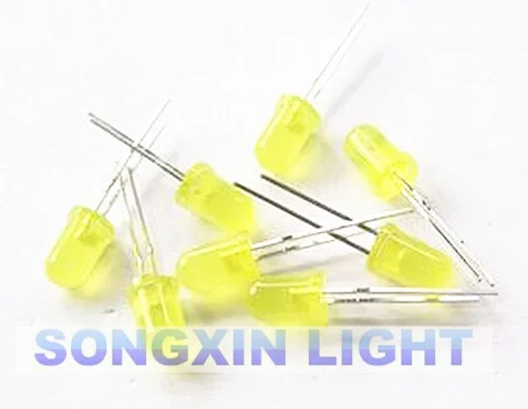 100PCS 1000pcs 5mm Diffused Yellow LED Diode DIP Round Wide Angle ...