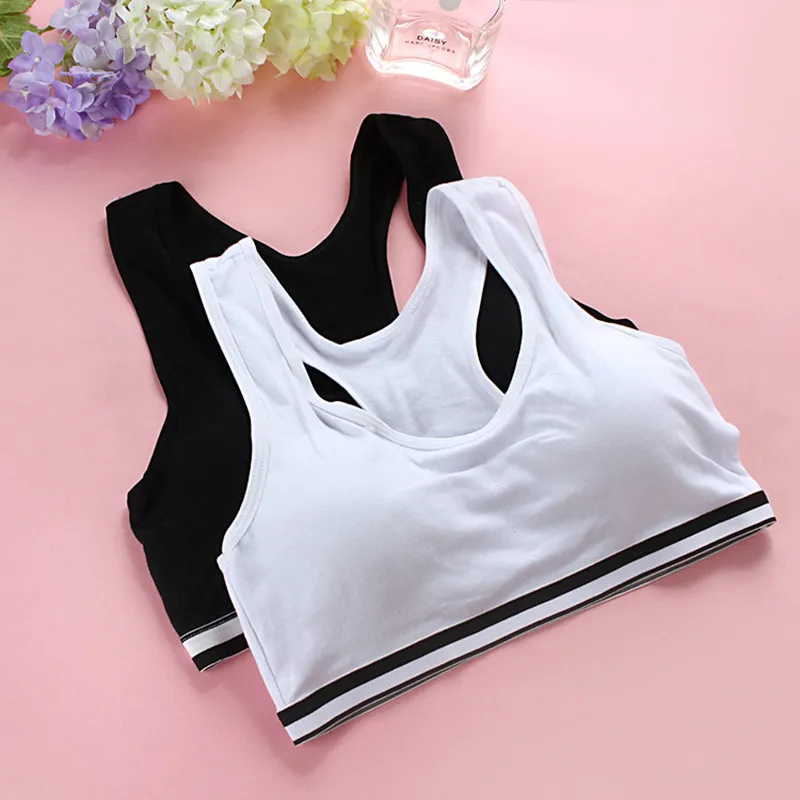 2017 1pc Cotton Bras For Kids Teen Young Girls Training Underwear Small ...