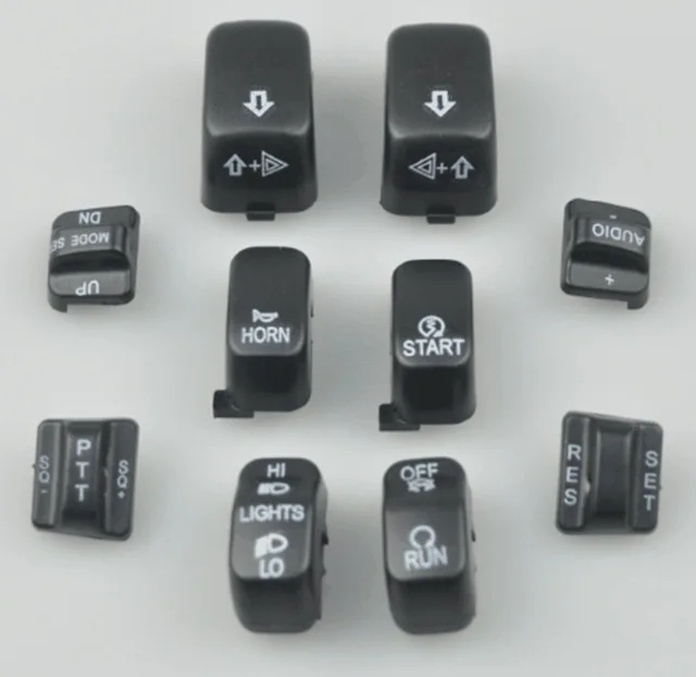 Black 10 Piece Replacement Switch Cap Button Kit 1996 2013 Fits For ...