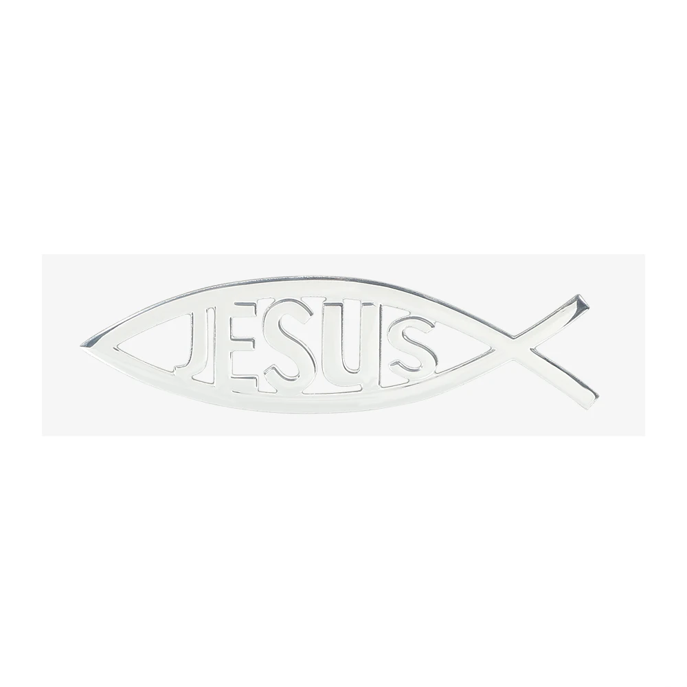 FORAUTO Jesus Fish Car Sticker Christian Decal Sticker PVC Chromed ...