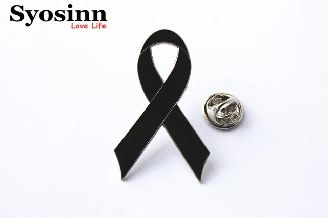 Black Ribbon Mourning Pin