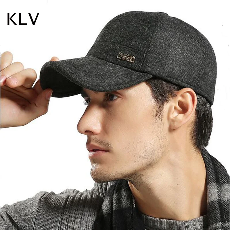 2017 Warm Winter Spring Thickened Baseball Cap With Ears Men S Wool Hat 2017 Warm Winter Spring Thickened Baseball Cap With Ears Men S Wool Hat