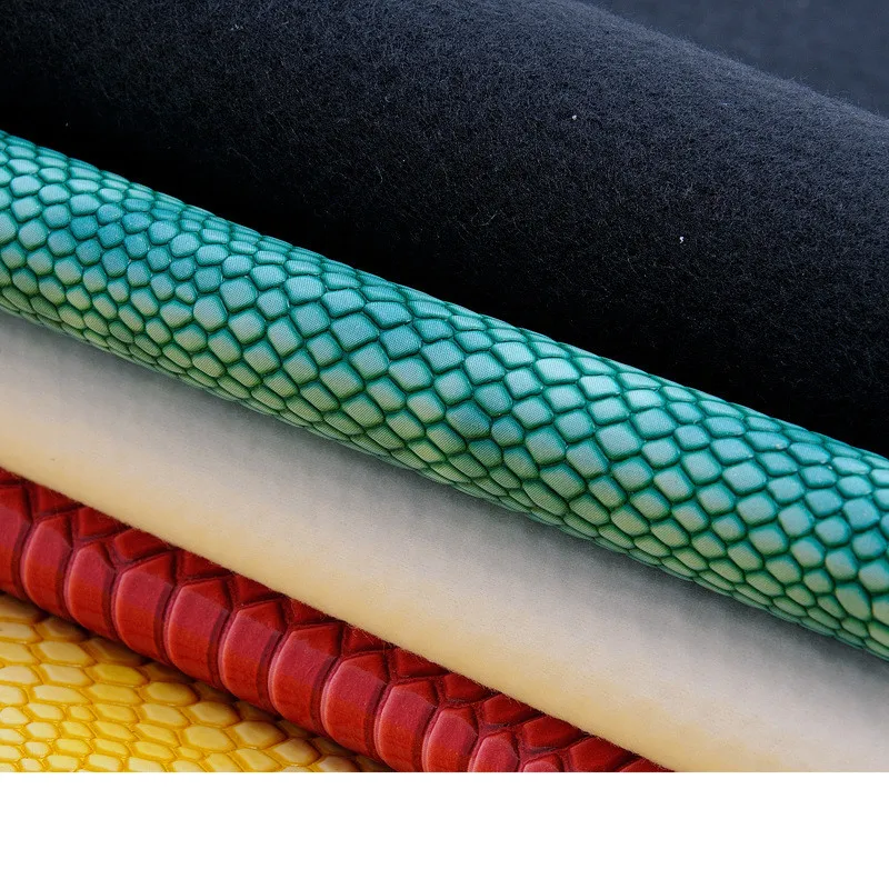 1.1mm synthetic PU synthetic fabric/ yellow snake leather leather ...