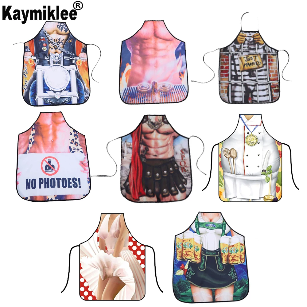 Sexy-Kitchen-Apron-For-Woman-And-Man-Cartoon-BBQ-Party-Apron-Kitchen ...