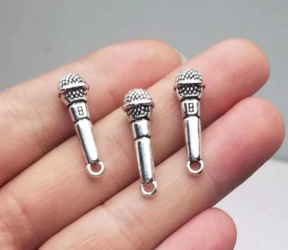 20pcs-lot-25x7mm-music-cham-Antique-silver-plated-bronze-plated ...