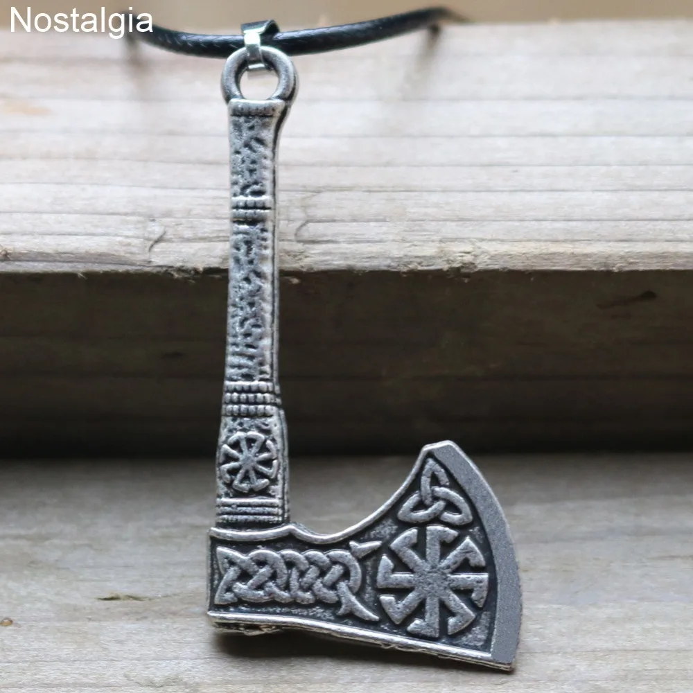 Nostalgia Norse Viking Axe Vegvisir Valknut Slavic Kolovrat Symbol ...