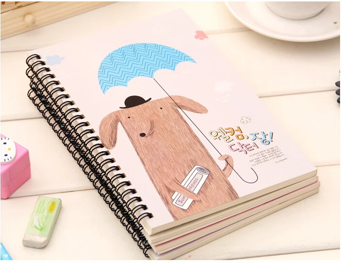 Romdom color 3 Series Fresh and lovely Notebook 42 pages cute note book ...