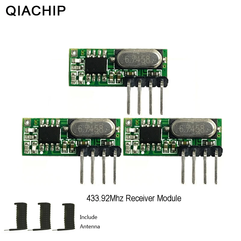 Qiachip 3pcs 433mhz Rf Receiver Superheterodyne Uhf Ask 433mhz Remote ...