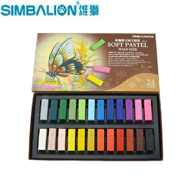 24/48 Colors/Set Short Soft Colors Crayons Pastels Drawing Set Art Set ...