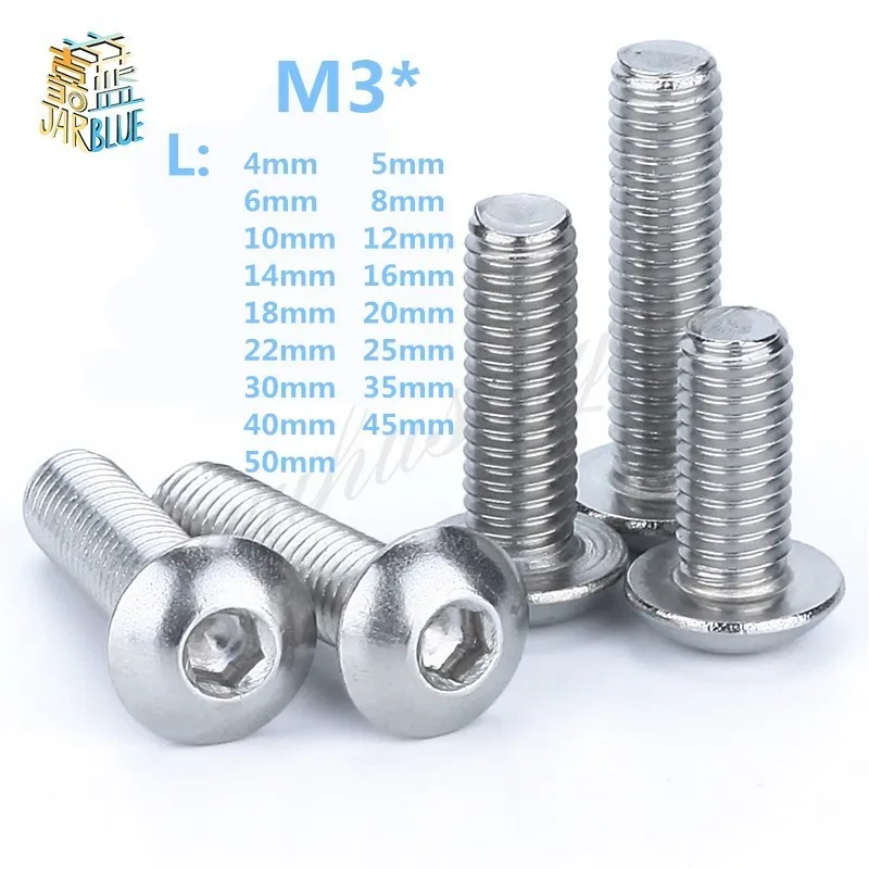100pcs-m3-bolt-a2-70-button-head-socket-screw-bolt-sus304-stainless