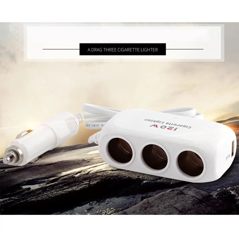 Универсальный автомобильный разветвитель для прикуривателя с 3 гнездами ...