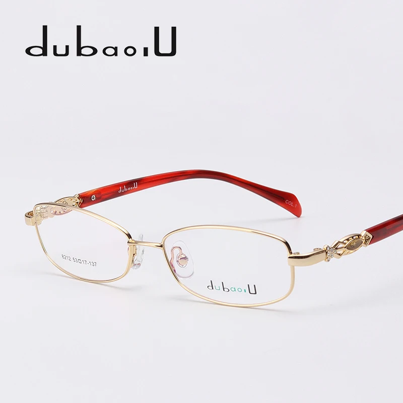 Alloy Eyewear Frame Women Oval Gold Myopia Prescription Optical Reading Computer Clear Spectacle