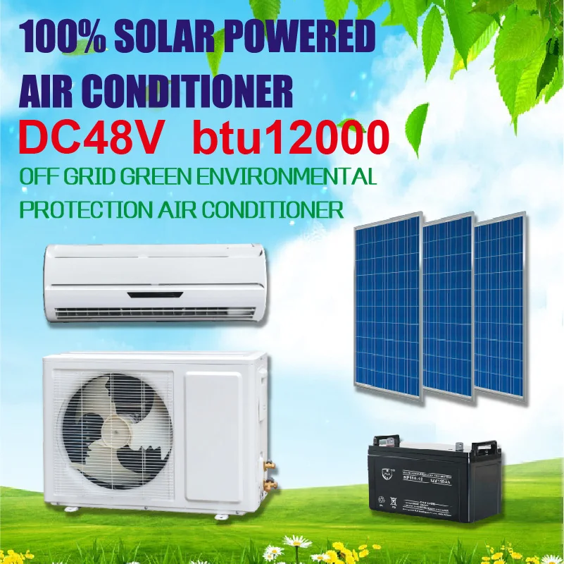 Solar Panels Pv Battery Powered Wall Split Dc Compressor Inverter Solar ...