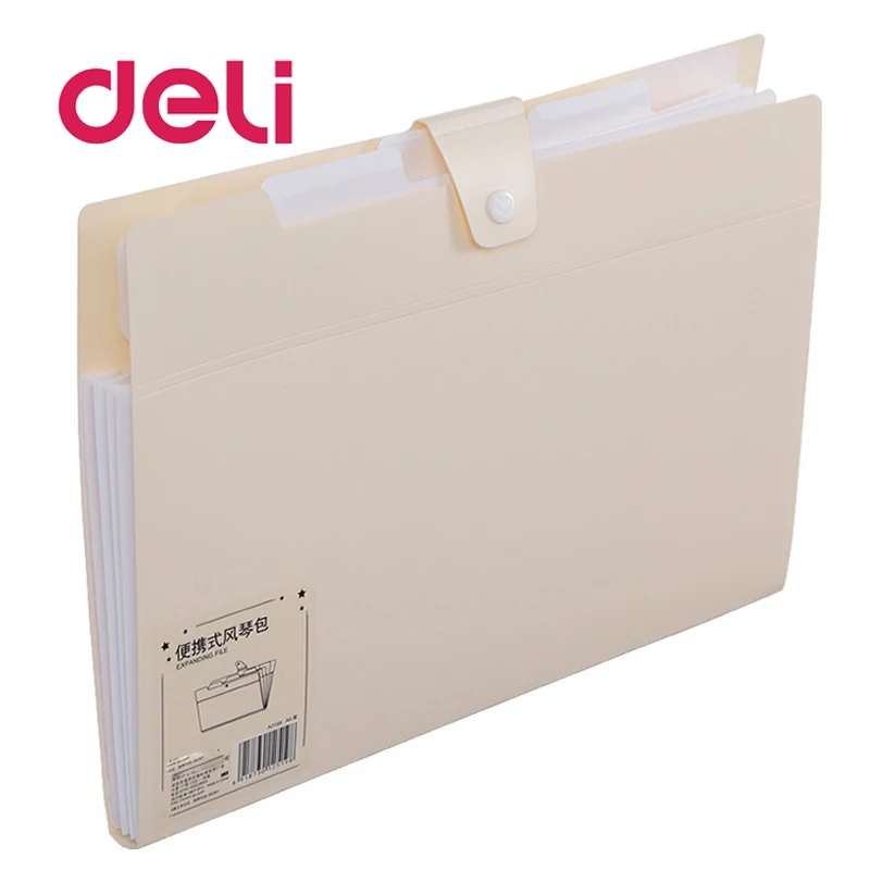 Deli A4 Paper Expanding Wallet Document Filing Stationery Bag School ...