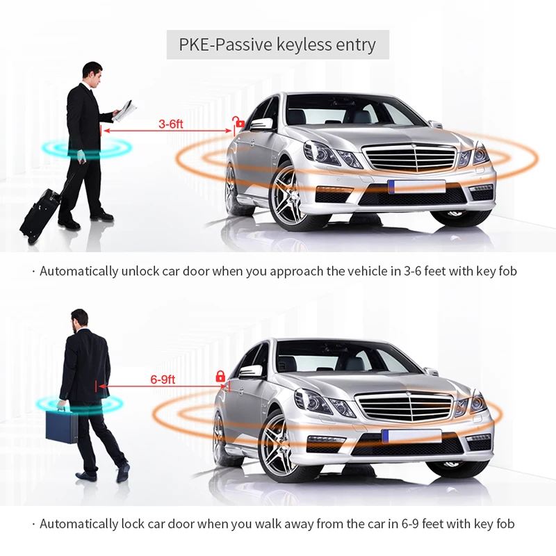 EASYGUARD PKE araba alarm sistemi otomatik start push button start pasif anahtars z giri uzaktan start stop NFC kilit ve kilidini