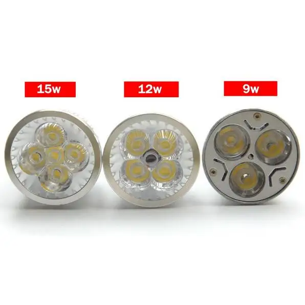Foco de luz LED de alta potencia, lámpara de 9W, 12W, 15W, MR16, GU10, E14, GU5.3, blanco frío y ...