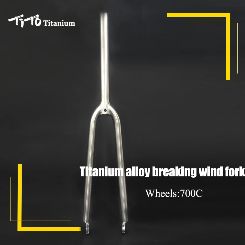 TiTo Gr.9 Titanium alloy road bike front fork 700C disc brake Bicycle ...