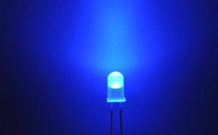 1000 PCS/Lot 5MM Blue LED Diode Round Diffused Blue Color Light Lamp F5 ...