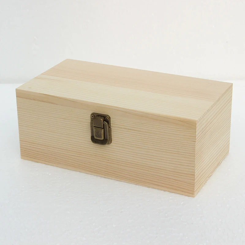 Natural-Wood-logs-White-Lock-Box-Organizer-Storage-Box-Simple-Design ...