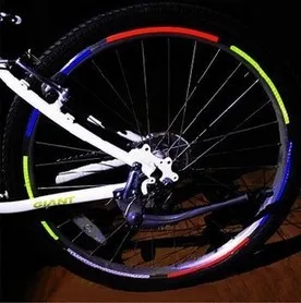 Fluorescent Cycling Wheel Bicycle Reflector Fluorescent Bike Sticker ...