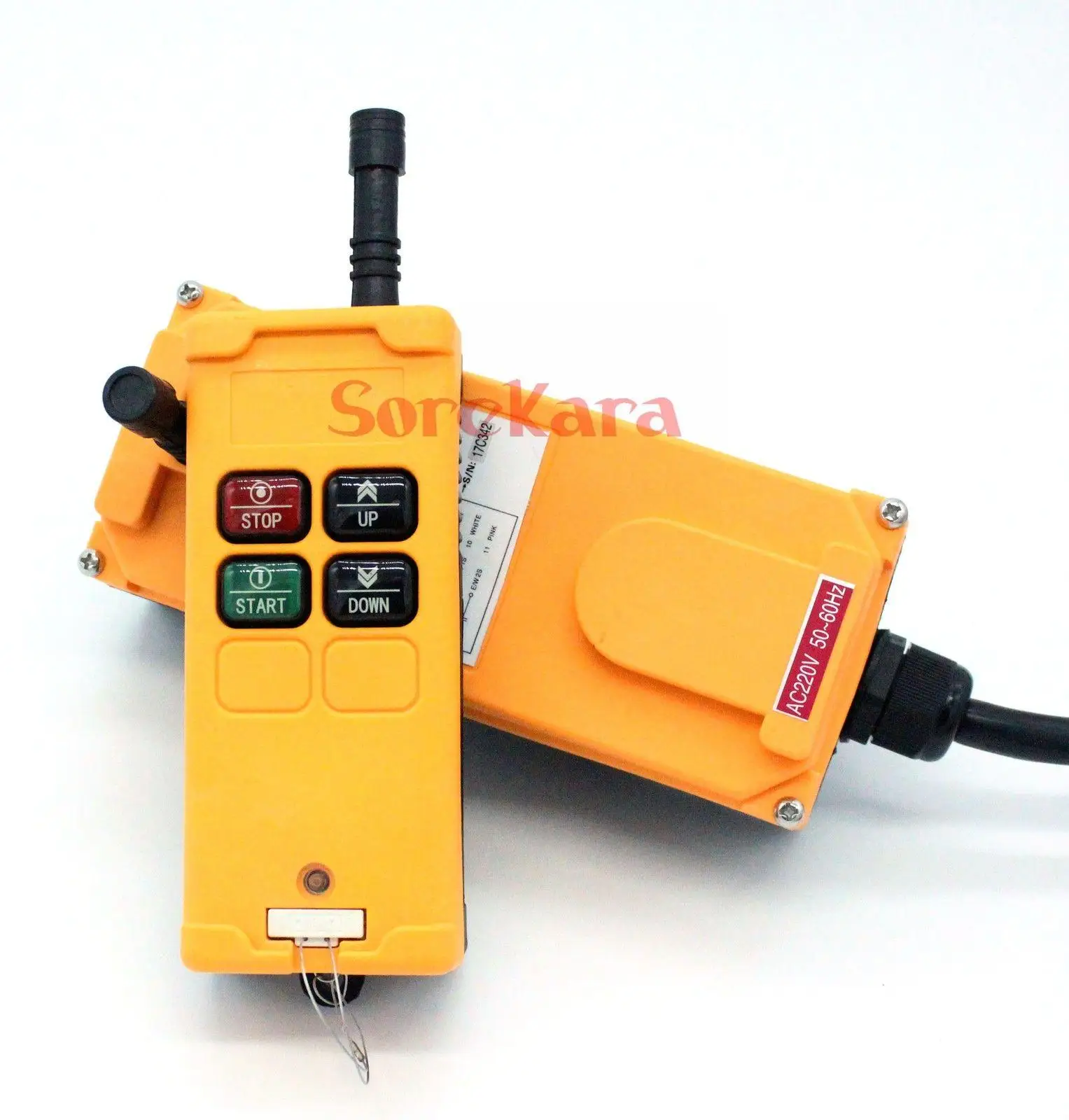 12V-415V 4 Channels 2 Speed 1 Transmitter Hoist Crane Radio Remote ...