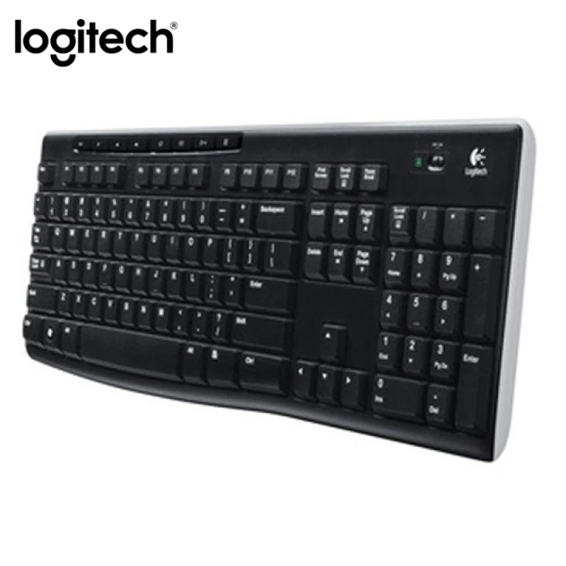 Logitech K270 Wireless Keyboard Full Size Laptop Desktop Multimedia ...