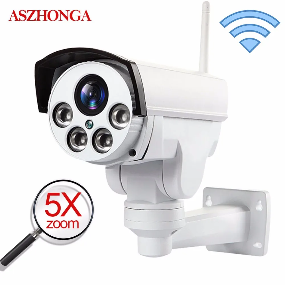Wireless 1080P HD Bullet PTZ IP Camera Outdoor Waterproof 5X Optical ...