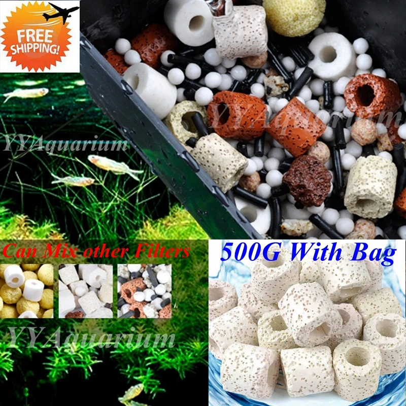 Fish Tank Bio Porous Filter Media Aquarium Ceramic Rings Nitrifying ...