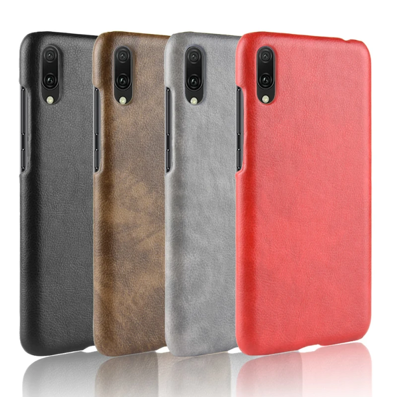 For Huawei Y7 Pro 2019 Case Luxury Litchi pattern PU leather + PC Hard ...