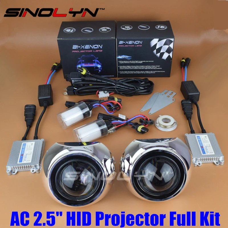 SINOLYN Automobiles 2.5 inch HID Bixenon Projector Lens Headlamp Lenses ...