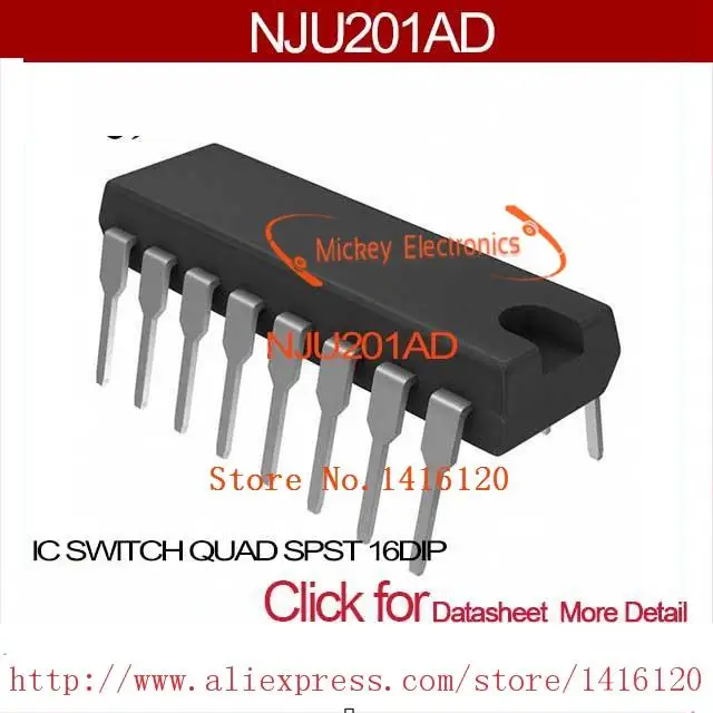 NJU201AD-IC-SWITCH-QUAD-SPST-16DIP-NJU201AD-201-NJU201-NJU201A-201A ...