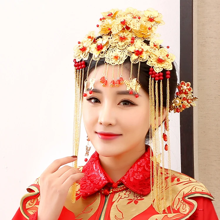 Aliexpress.com : Buy Jian Jia Traditional Chinese Wedding Bride Hair ...