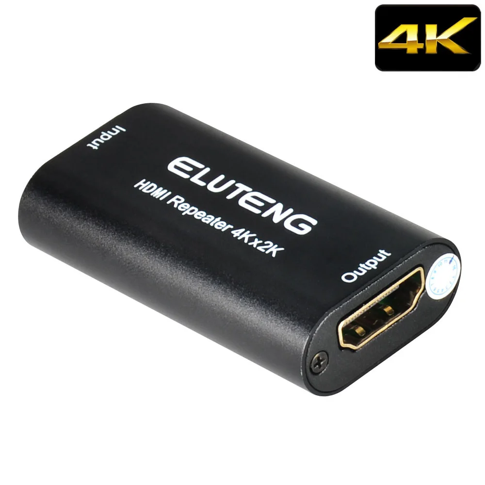 Eluteng Hdmi Extender 4k 30hz 15m / 1080p 40m 3d Hdcp Hdmi Repeater ...