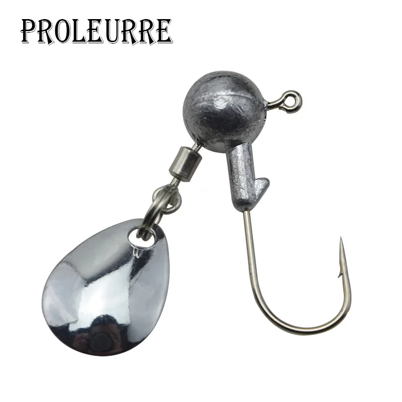Proleurre 5PCS/Lot Fishing Round Shape Ball Jig Head Hook 2g 4g High ...