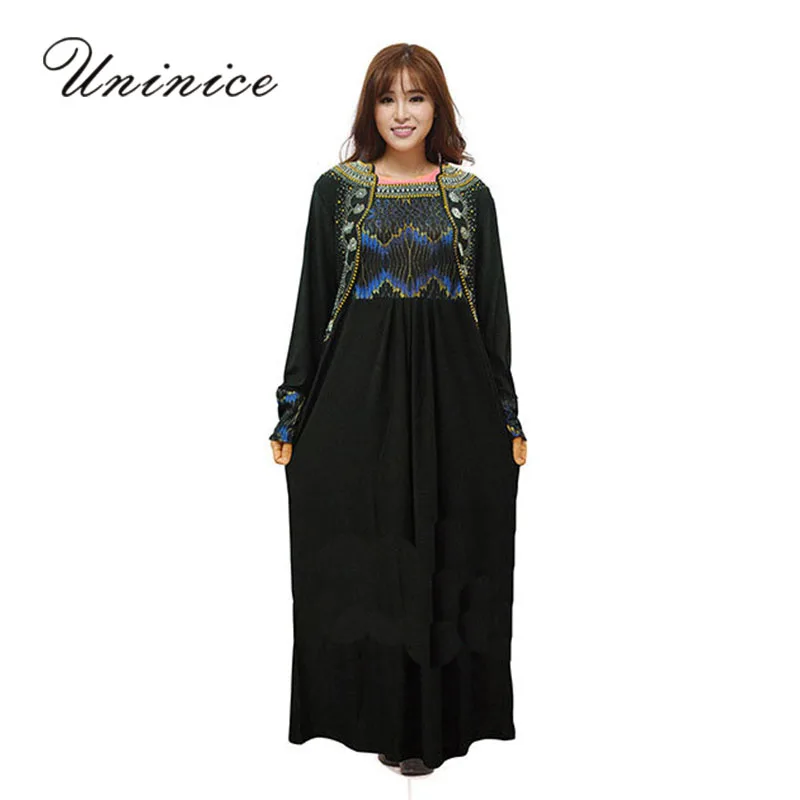 UNINICE Turkish Islamic Clothing Muslim Dress Women Turkish Robe with ...