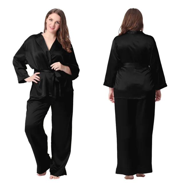 Lilysilk 100 Silk Pajamas Set Women Plus Size 22 Momme Long Sleeve