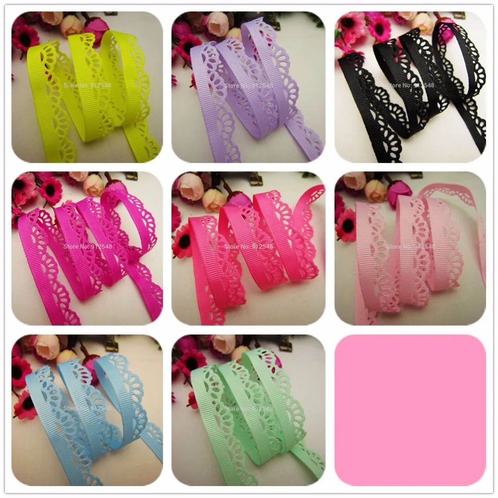 YJHSMY 1410110,15mm 10 yards Pierced Imperial crown Ribbon Series ...