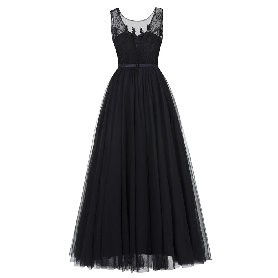 Dressv black v neck plus size evening dress elegant ball gown ...