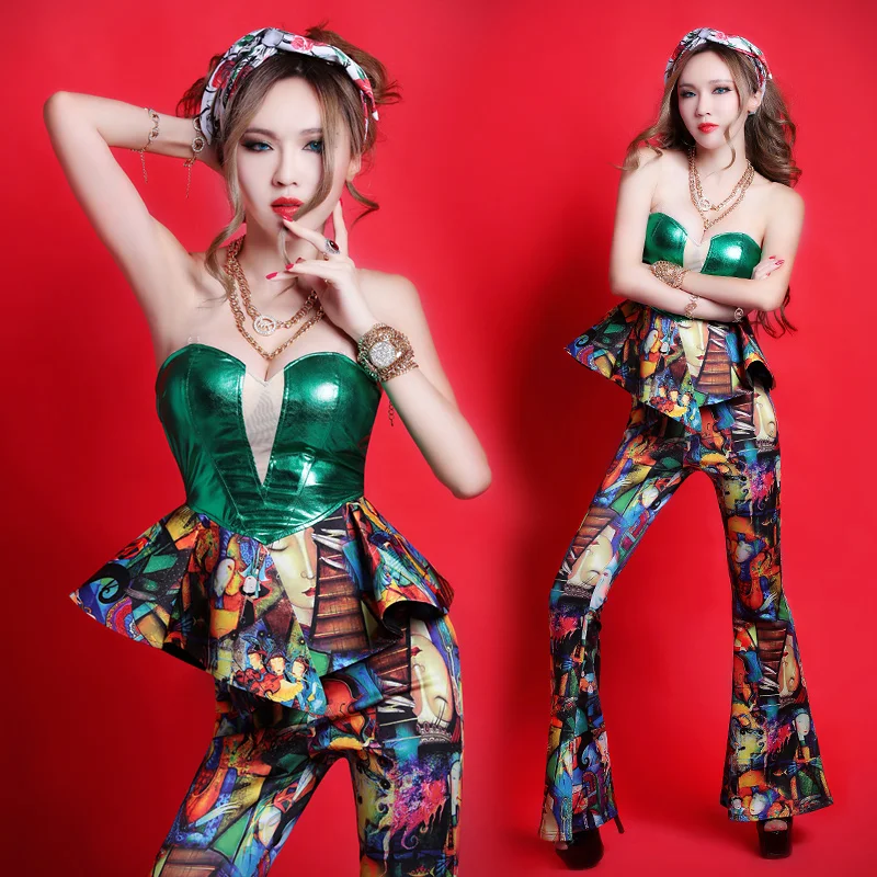 DJ singer performance clothing photography photo bellbottoms suit Sexy ...