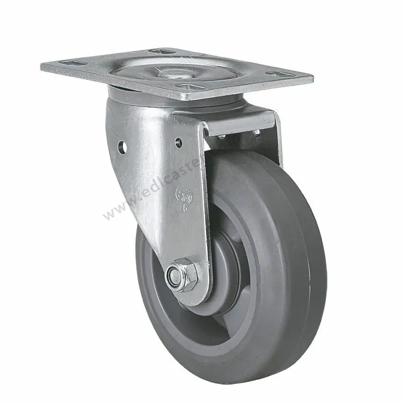 1PC EDL Heavy Duty 6 Inch Casters Wheels 320Kg TPE TPR Wheels Castors ...
